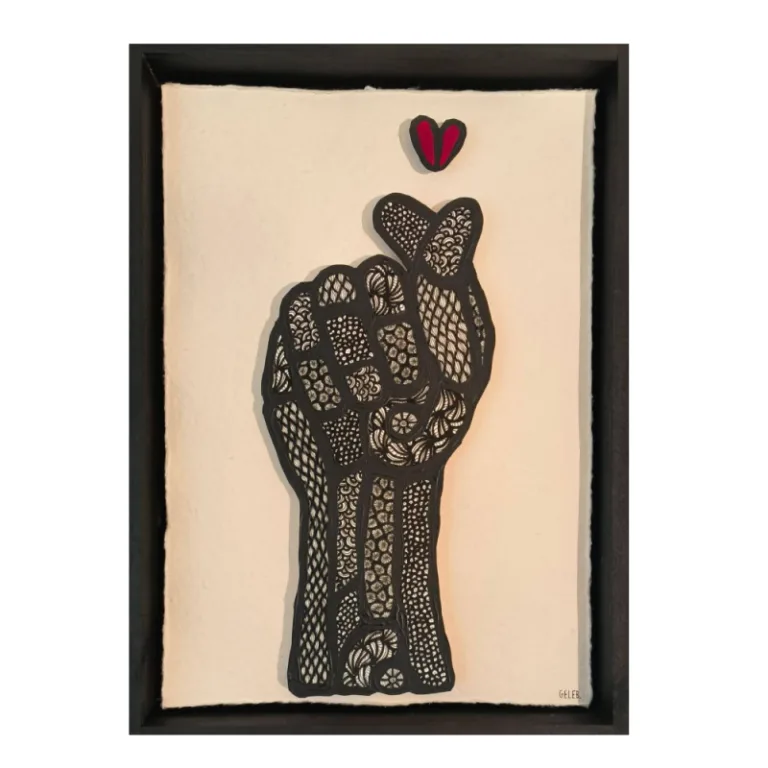Tom Geleb - Mains Téva Coeur - 2025 - Painting / Drawing